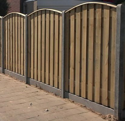 Hout beton schutting per complete set 200x190cm 21pl. toog kopen ...