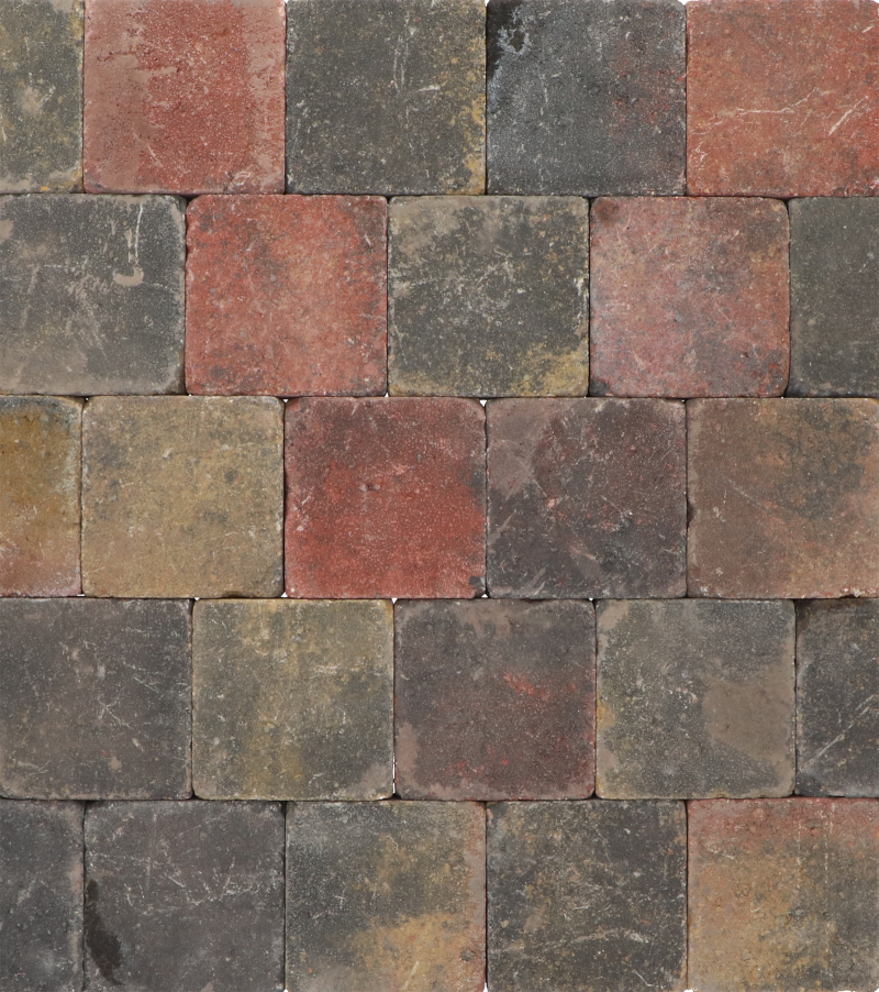 Pflastersteine bunt gekollert 20x20x6cm, direkt beim Großhandlung