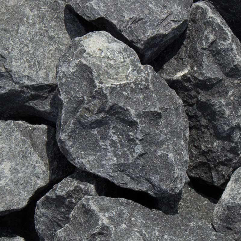 Gravel black basalt 1000kg ø50/80mm, direct import