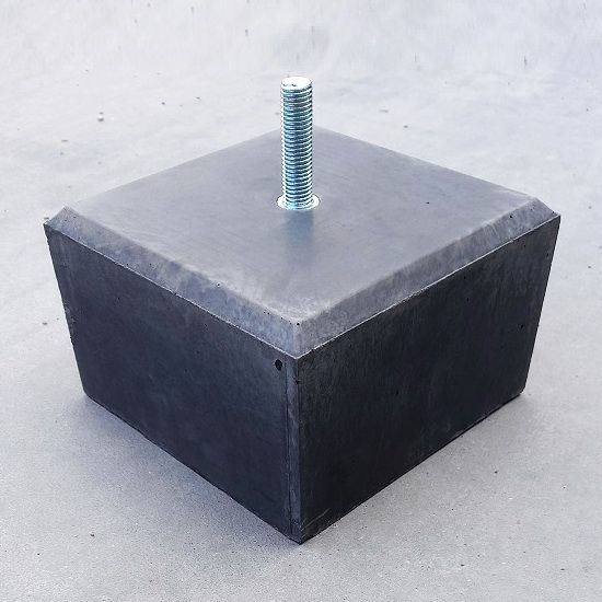 Socle en beton 195x195mm pour porche jardín