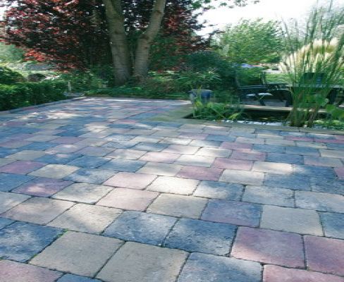 Pflastersteine bunt gekollert 20x20x6cm, direkt beim Großhandlung