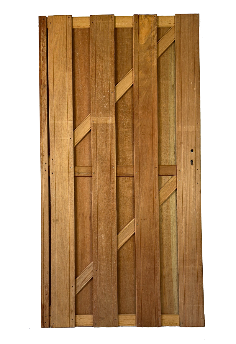 Portillon jardin bois exotique 180x90cm, haute Qualité